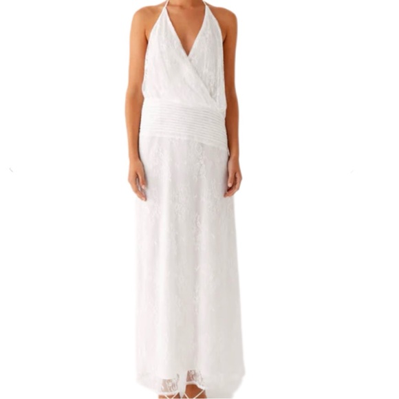 Peppermayo | Dresses | Peppermayo Reinhart Halter Maxi Dress White ...